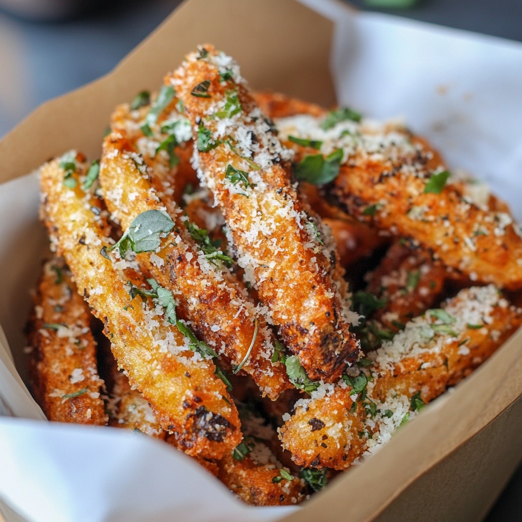 Crispy Parmesan Truffle Fries Made Easy in the Air Fryer - Sprig and Flours