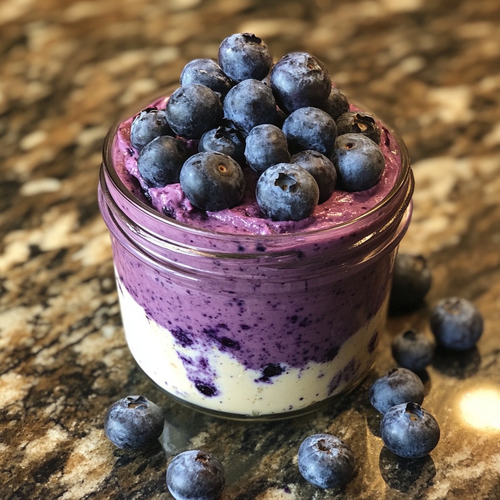 Protein-Packed Blueberry Cheesecake Overnight Oats Recipe - Sprig and ...