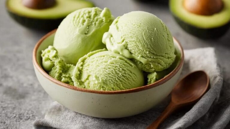 Avocado Ice Cream - A Creamy and Healthy Dessert - Sprig and Flours