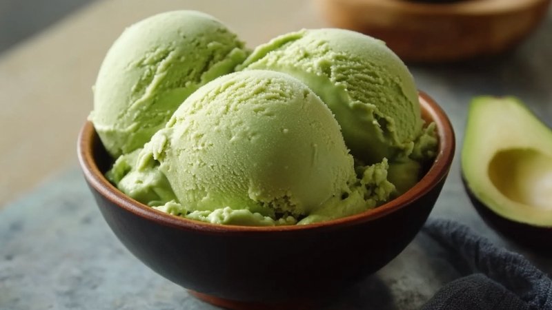 Avocado Ice Cream - A Creamy and Healthy Dessert - Sprig and Flours